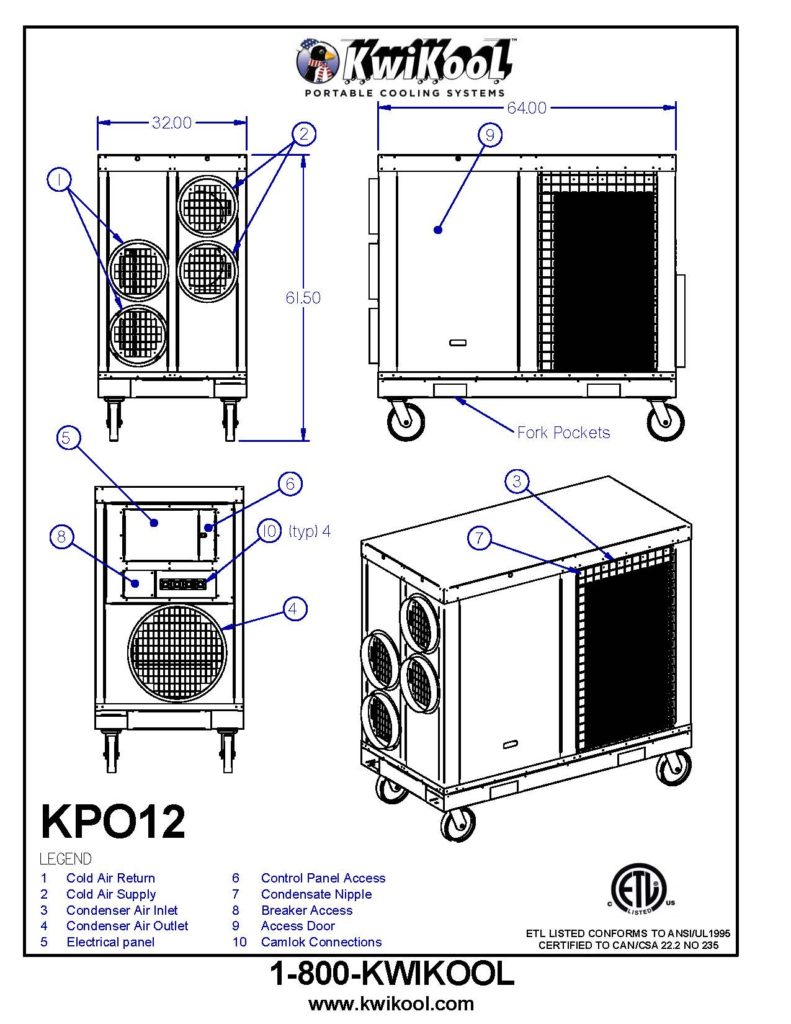 KPO12-23 - KwiKool Portable Cooling Systems, Air Conditioners, High ...