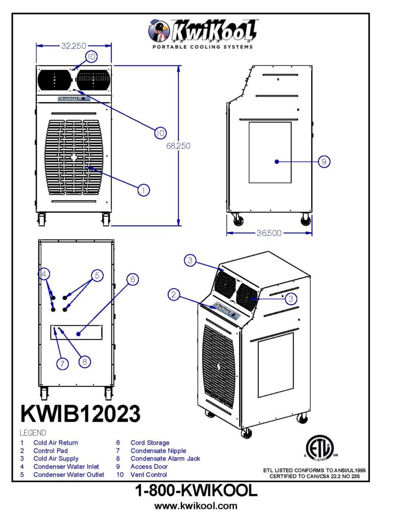 KWIB12023-2 - KwiKool Portable Cooling Systems, Air Conditioners, High ...