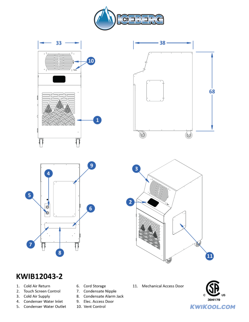 KWIB12043-3 - KwiKool Portable Cooling Systems, Air Conditioners, High ...